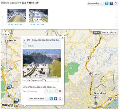 Informações de trânsito à sua disposição - Maplink